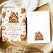 Editable Gingerbread House Birthday Party Invitation, Christmas Cookie ...