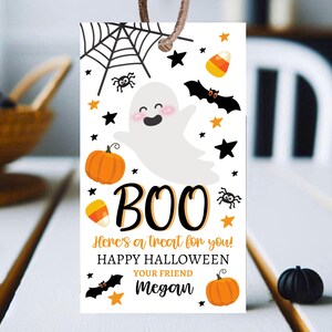 Editable Halloween Favor Tag Template, Halloween Thank You Tag ...