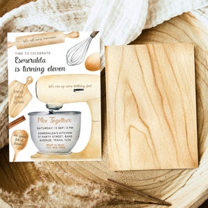 Editable Cooking Party Birthday Invitation, Baking Cooking Party, Chef ...