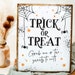 Printable Please Take One Treat Sign Halloween Trick-or-treat - Etsy