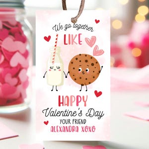 Editable Cookie Valentine Gift Tag, Cookie Valentine Gift Tags, School ...