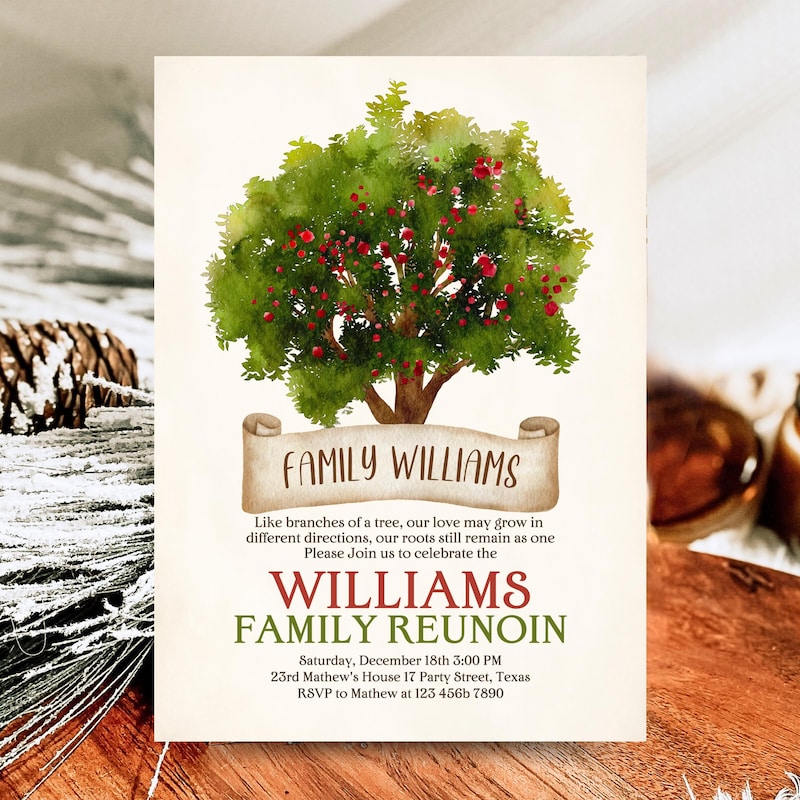 Family Reunion Program Template Editable - Etsy