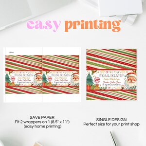 Editable Christmas Candy Bar Wrapper Template, Christmas Chocolate ...