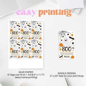 Editable Halloween Favor Tag Template, Halloween Thank You Tag ...