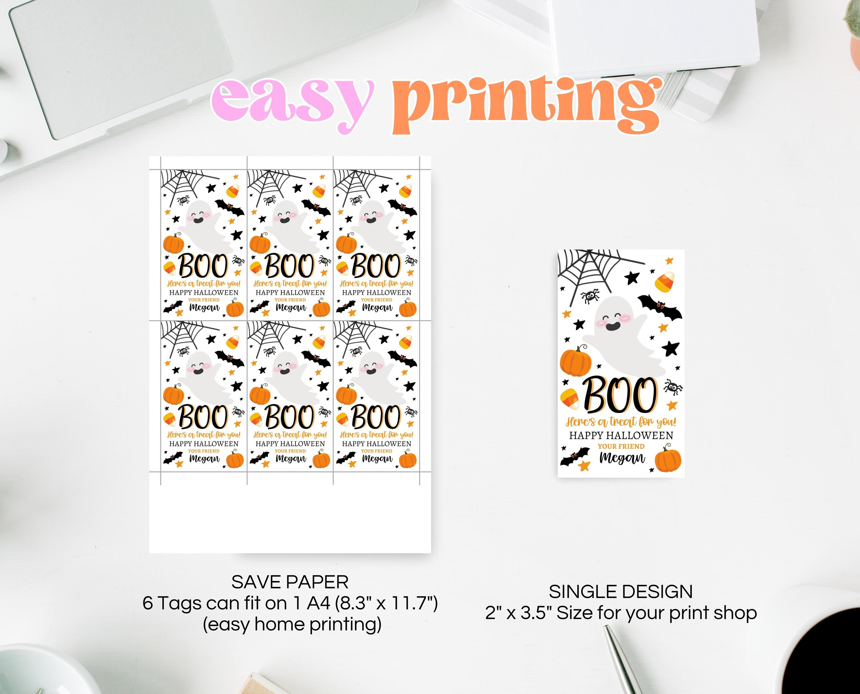 Editable Halloween Favor Tag Template, Halloween Thank You Tag ...