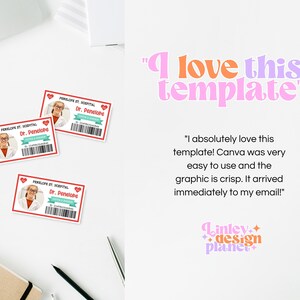 Editable Kids Doctor ID Badge, Printable Medical Badge, Hospital Staff ...