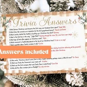 Editable Christmas Trivia Game, Christmas Party Games, Festive Season ...