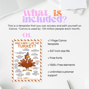 Printable Thanksgiving Game,family Thanksgiving Game, Dinner Table Game ...