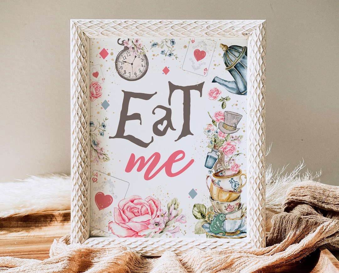 Alice in Wonderland Baby Shower Sign, Alice in Wonderland Food Table ...