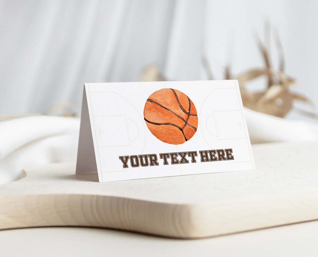 Editable Basketball Birthday Food Label, Basketball Birthday Food Tent ...