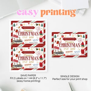 Editable Christmas Eve Box Label Template, Christmas Eve Box Sticker ...