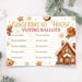 Editable Gingerbread House Voting Ballot, Voting Card, Red Christmas ...
