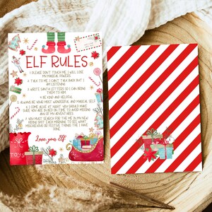 Editable Christmas Elf Magic Rules for Kids Template, Do Not Touch Me ...