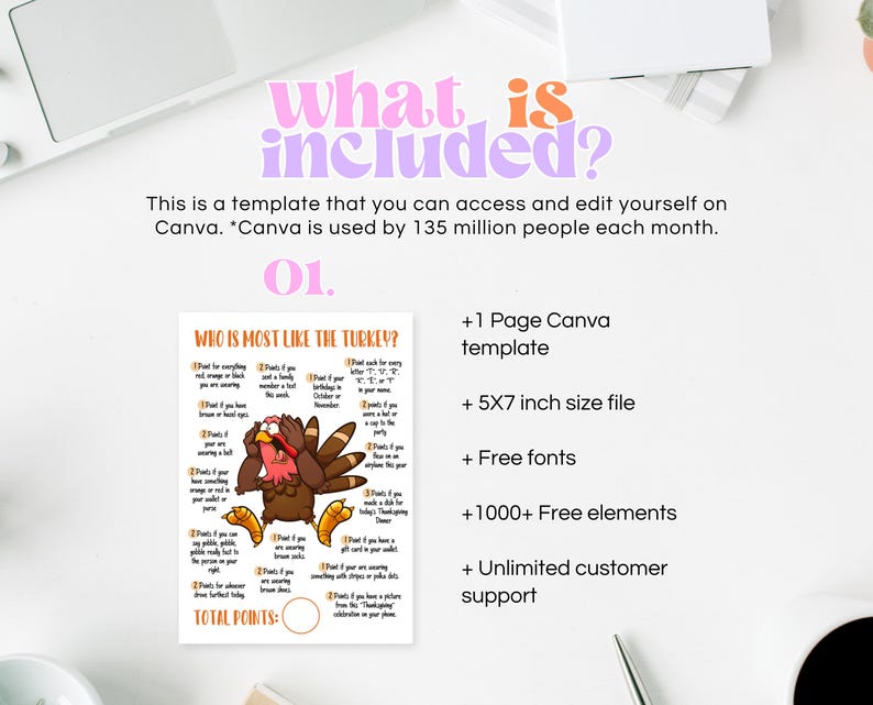 Printable Thanksgiving Game,family Thanksgiving Game, Dinner Table Game ...