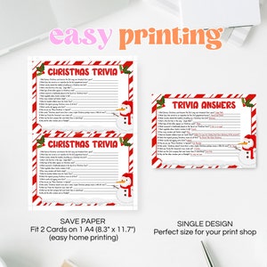 Editable Christmas Trivia Game Template, Printable Christmas Party ...