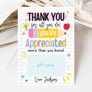 Editable Teacher Gift Card Holder, Teacher Coffee Gift Card Holder ...