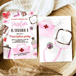 Editable Kids Doctor Birthday Invitation, Kids Medical Invite, Kids ...