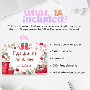 Editable Elf Note Cards Template, Elf Christmas Activities, Christmas ...