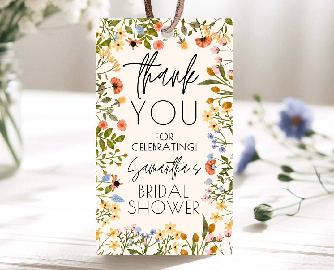 Editable Grad in Bloom Favor Tag Wildflowers Graduation Tags Summer ...