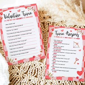 Valentines Day Trivia Game Valentines Party Game Printable - Etsy
