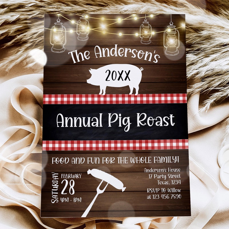 Pig Roast Invitation - Etsy