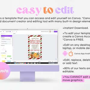 Editable Christmas Potpourri Recipe Tag Template, Christmas Holiday ...