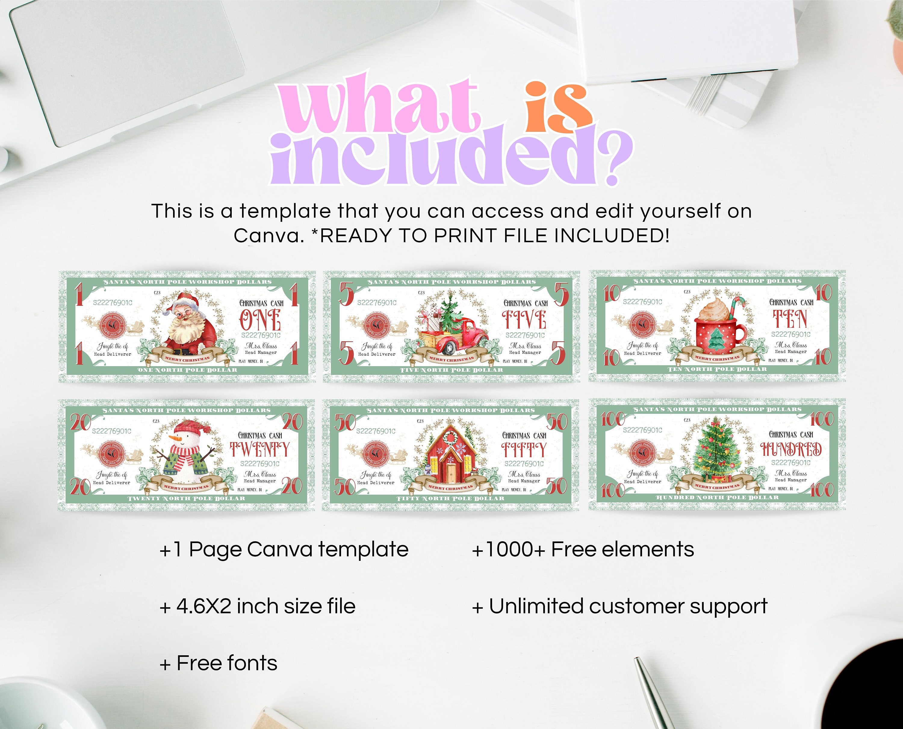 Printable Christmas Money, North Pole Dollar Bill Kid's Activity ...