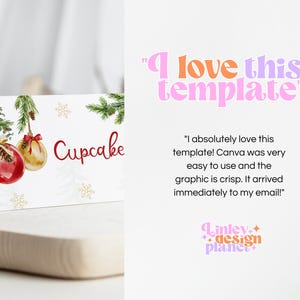 Editable Christmas Food Label Tent Cards Template, Baby Shower Table ...