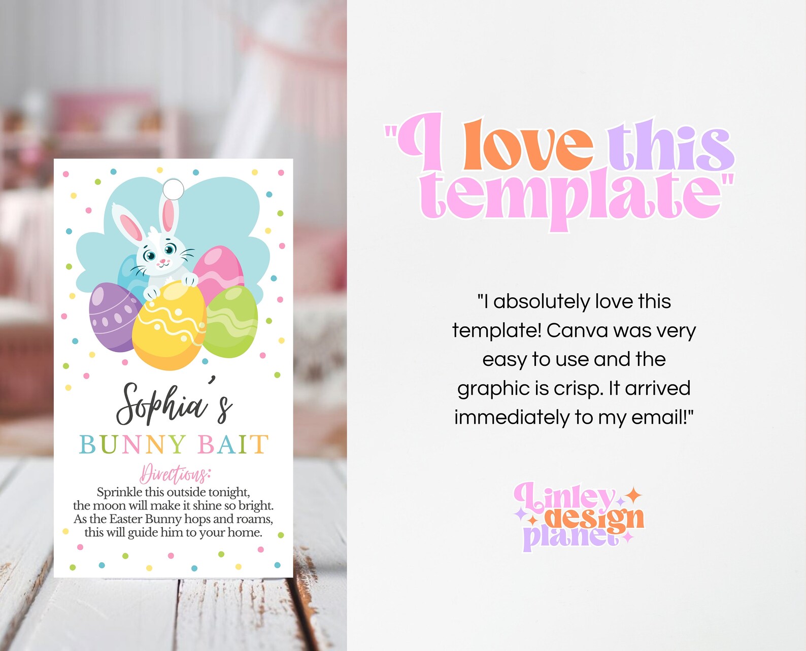Editable Bunny Bait Tag, Bunny Food Printable, Easter Activities for ...