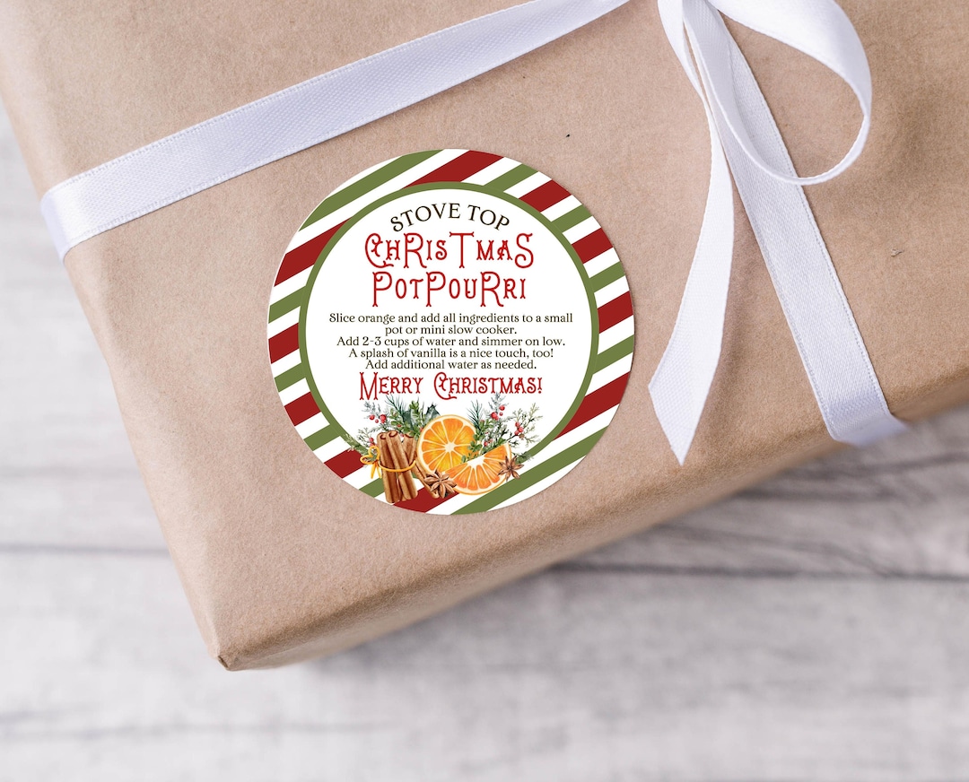 Editable Christmas Potpourri Recipe Tag Template, Christmas Holiday ...