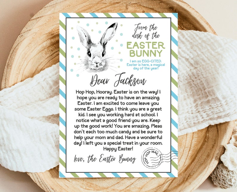 Editable Easter Bunny Arrival Letter, Easter Bunny Return Letter ...