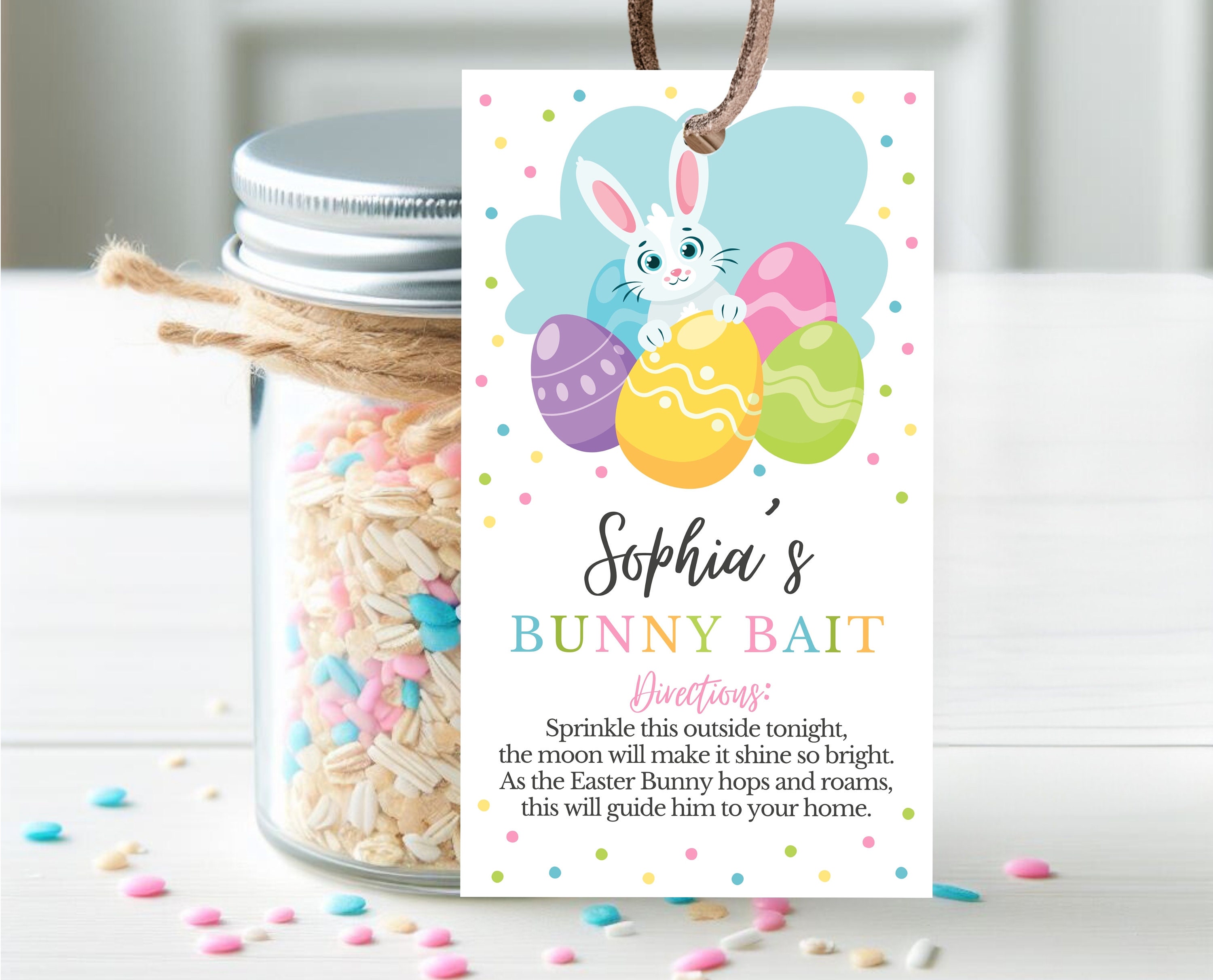 Editable Bunny Bait Tag, Bunny Food Printable, Easter Activities for ...
