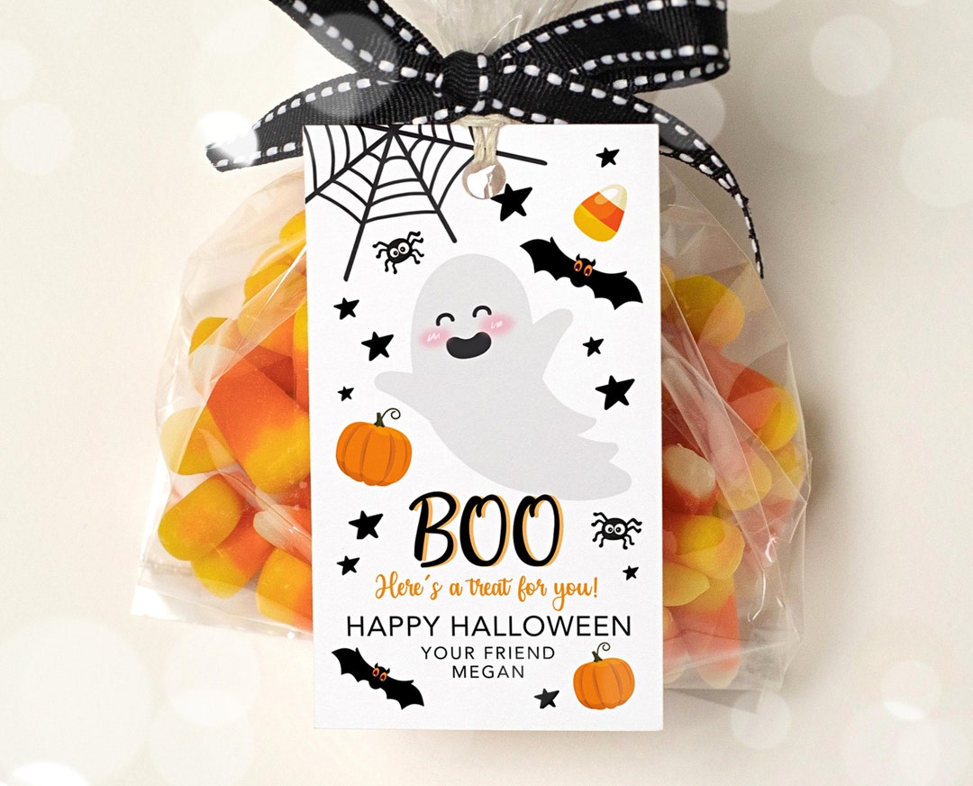 Editable Halloween Favor Tag Template Halloween Thank You - Etsy