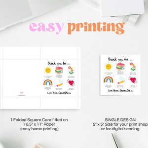 Editable Teaching Assistant Card, Teacher Card, Teacher Appreciation ...