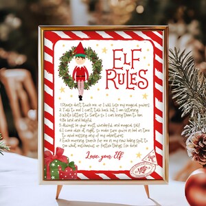 Editable Christmas Elf Magic Rules for Kids Sign, Do Not Touch Me ...