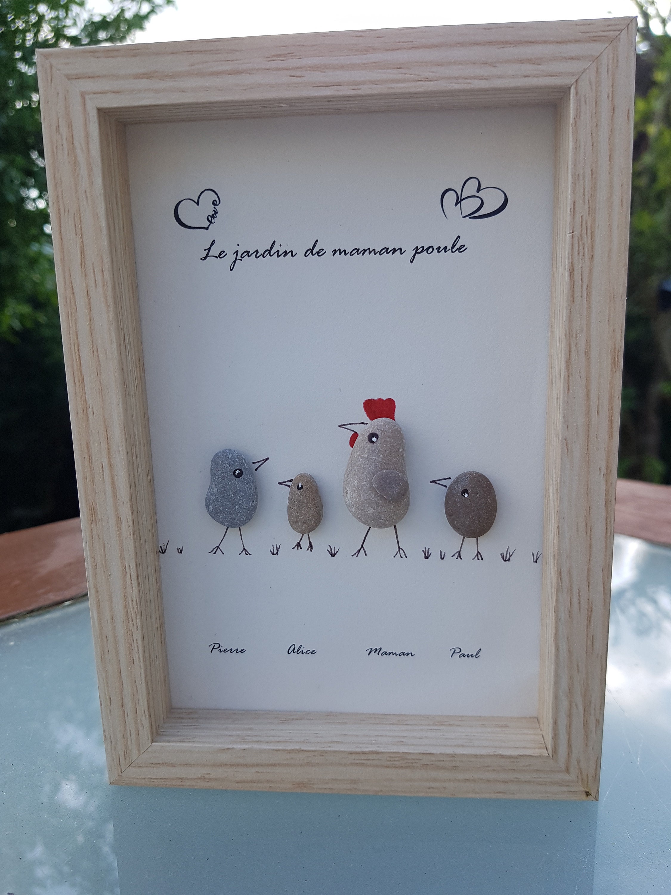 TABLEAU GALET/ à personnaliser : le jardin de maman poule - Etsy France