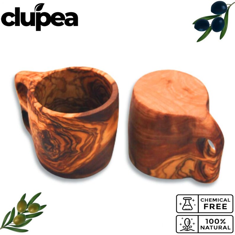 Kuksa Cup Hand Carved From Olive Wood Wooden Camping Mug Gift Handmade ...