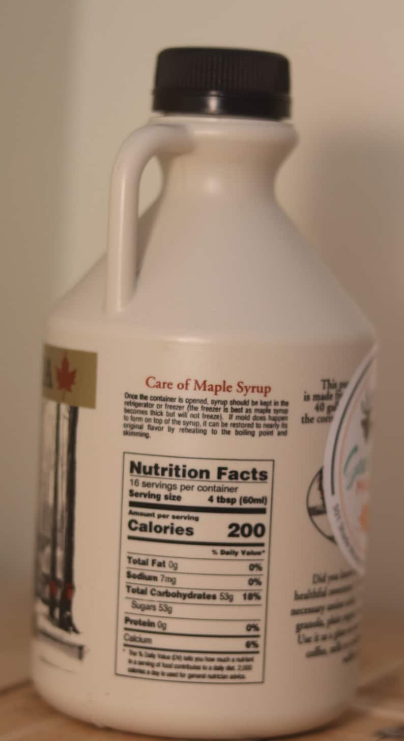 Pure Pennsylvania Maple Syrup Grade A Dark Strong Flavor One Quart ...