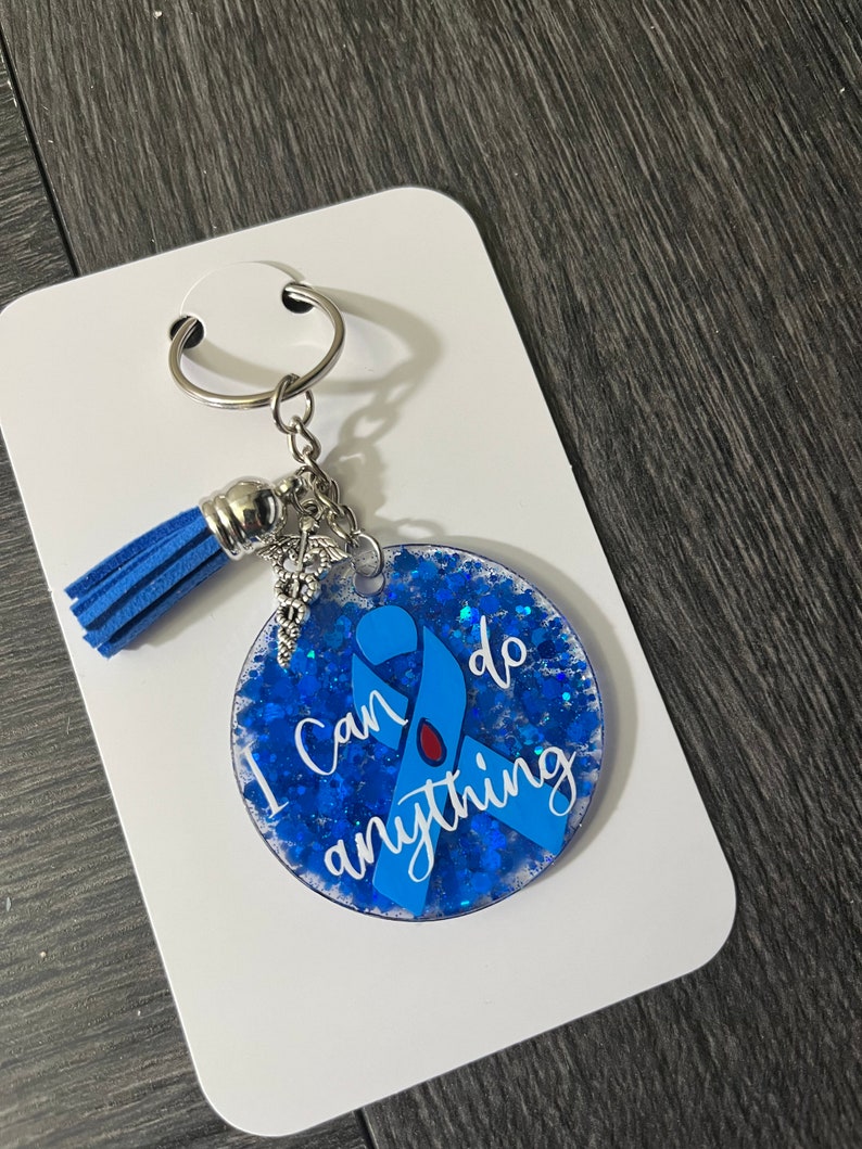 Diabetes Awareness Ribbon Keychain - Etsy