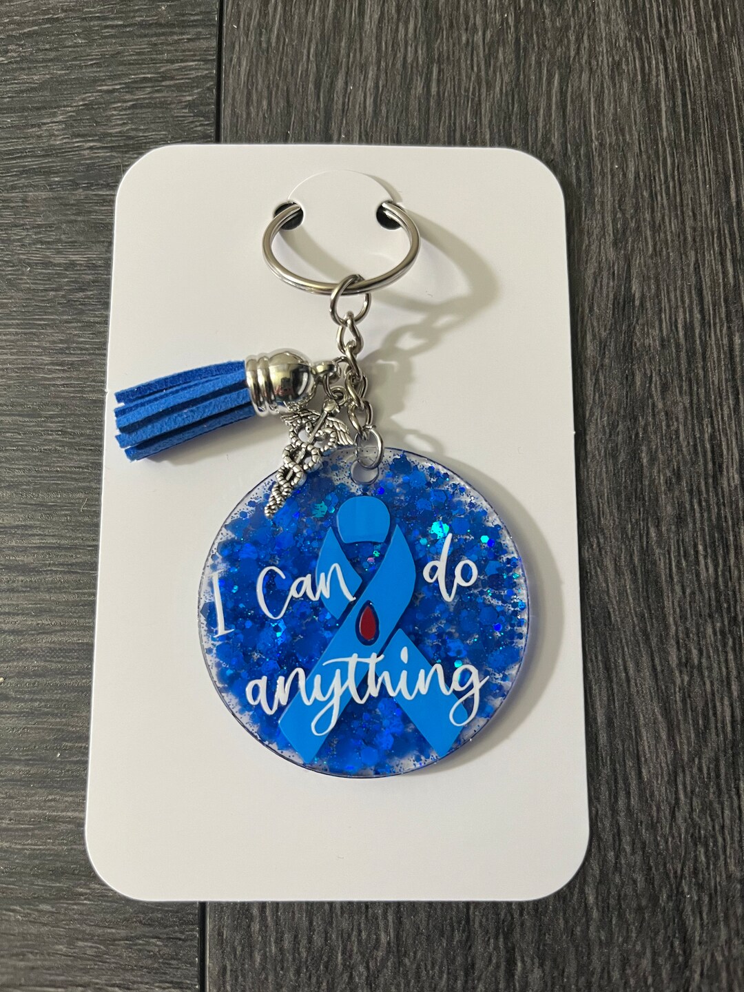 Diabetes Awareness Ribbon Keychain - Etsy