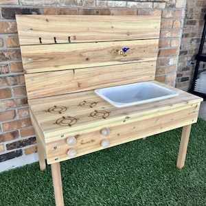 Mud Kitchen, Water Sand Table, Sensory Table, Ikea Flisat, Ikea Trofast ...