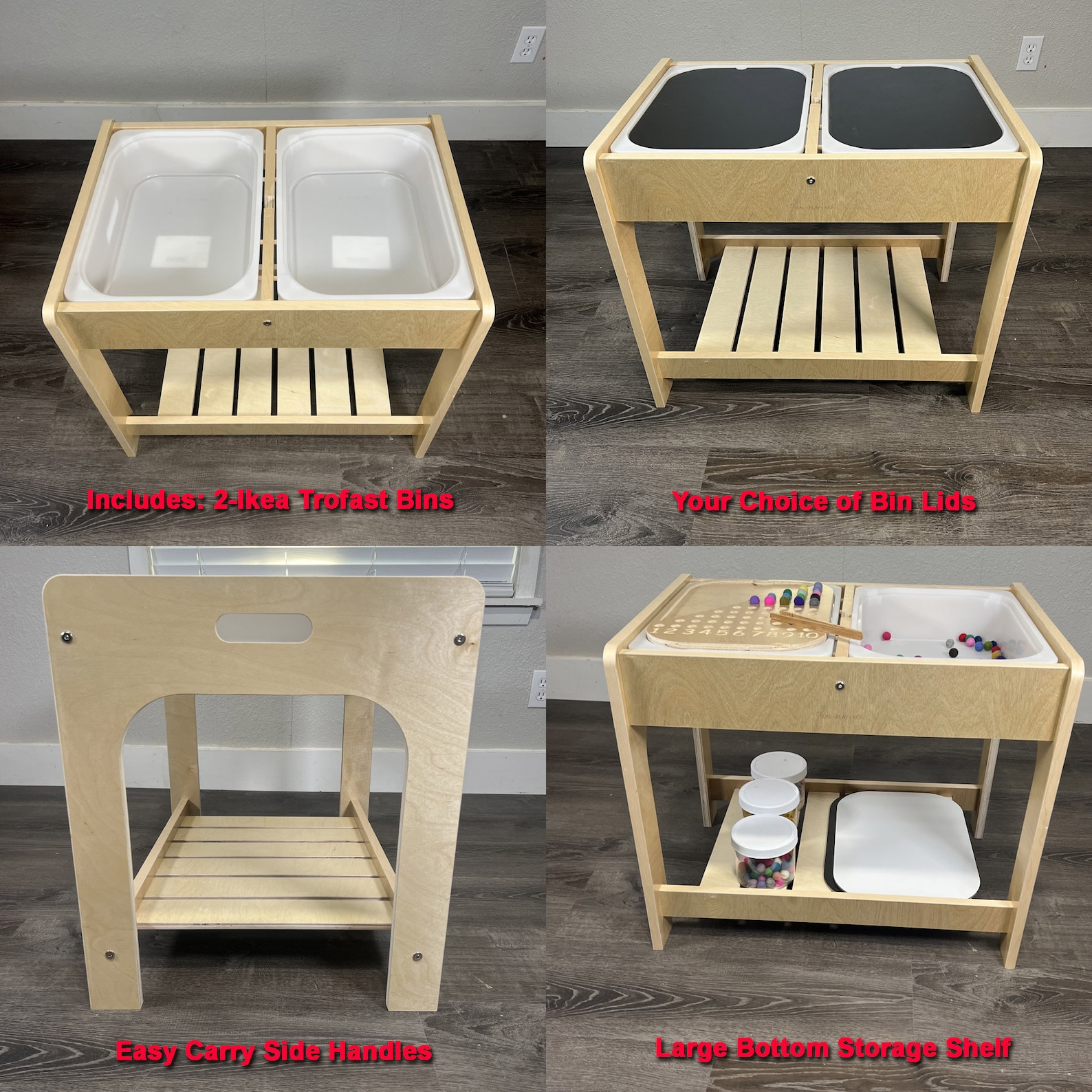 Sensory Table: Montessori Kid's Activity Stand With Trofast Bins - Etsy