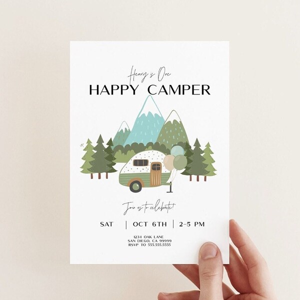 Camper Birthday - Etsy