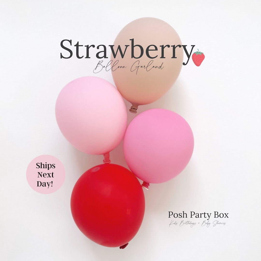 Strawberry Balloon Garland Strawberry Balloon Arch Berry First - Etsy