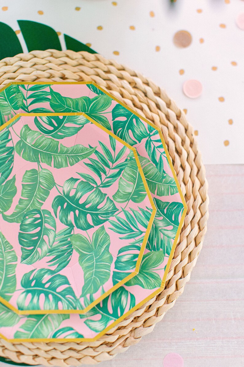 Tropical Plate Luau Birthday Party Tableware Tropical Birthday - Etsy