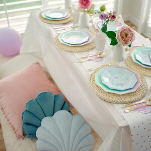 Mermaid Plate Mermaid Party Decor Mermaid Party Decoration Mermaid ...