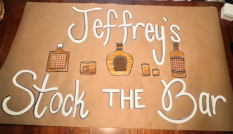 Stock the Bar Banner - Etsy