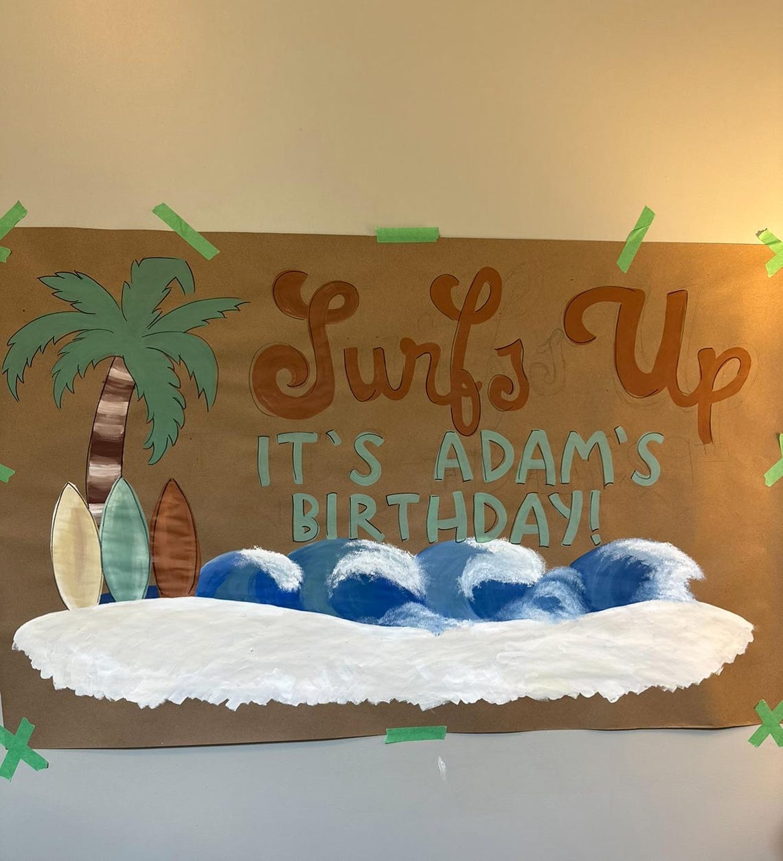 Surfs up Birthday Banner - Etsy