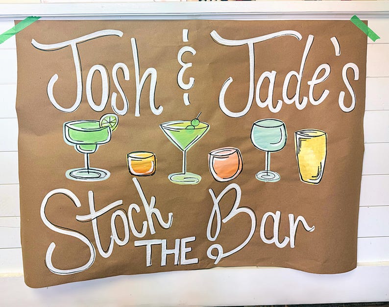 Stock the Bar Banner - Etsy