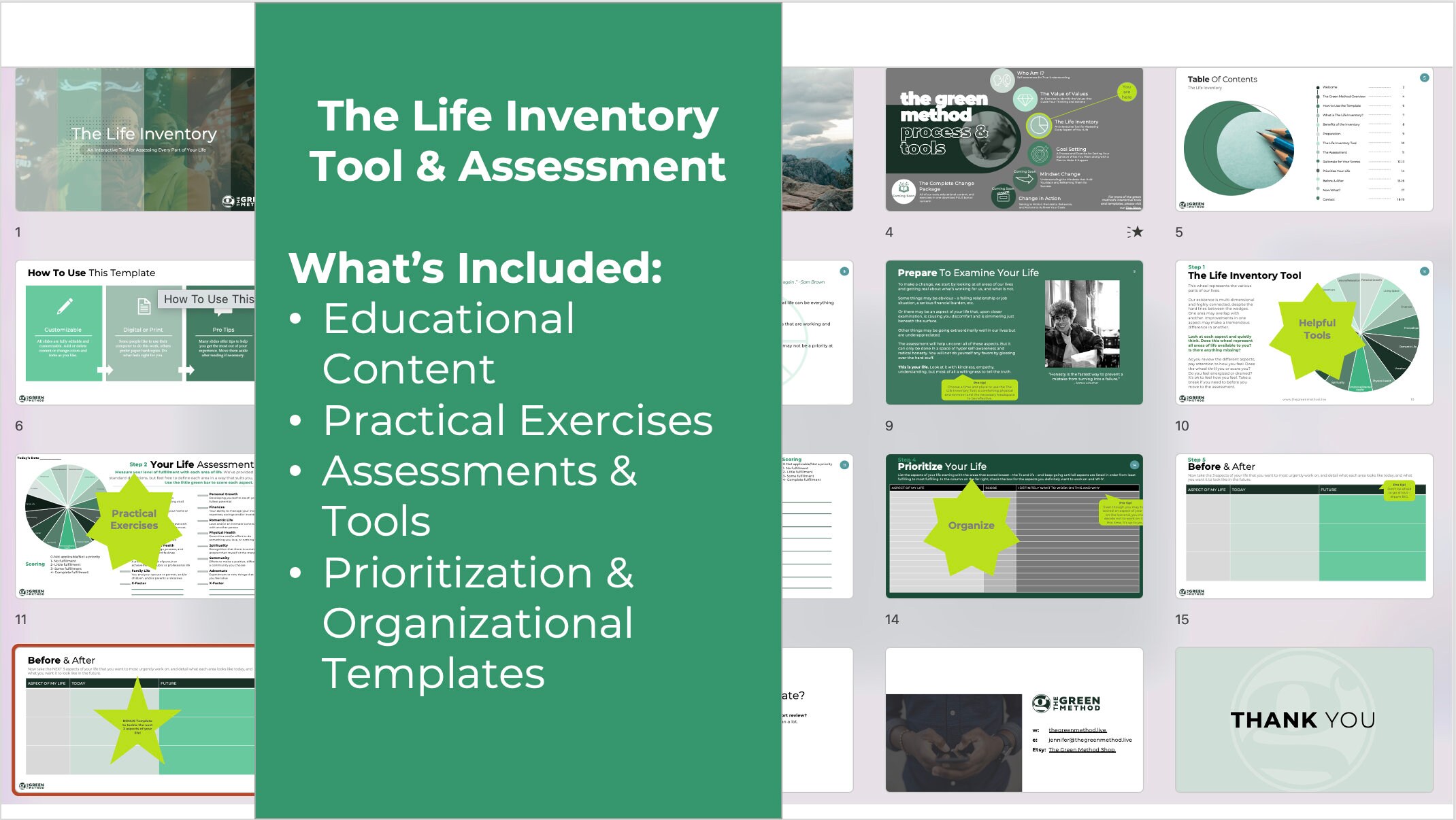 The Life Inventory Tool & Assessment Customizable Interactive ...